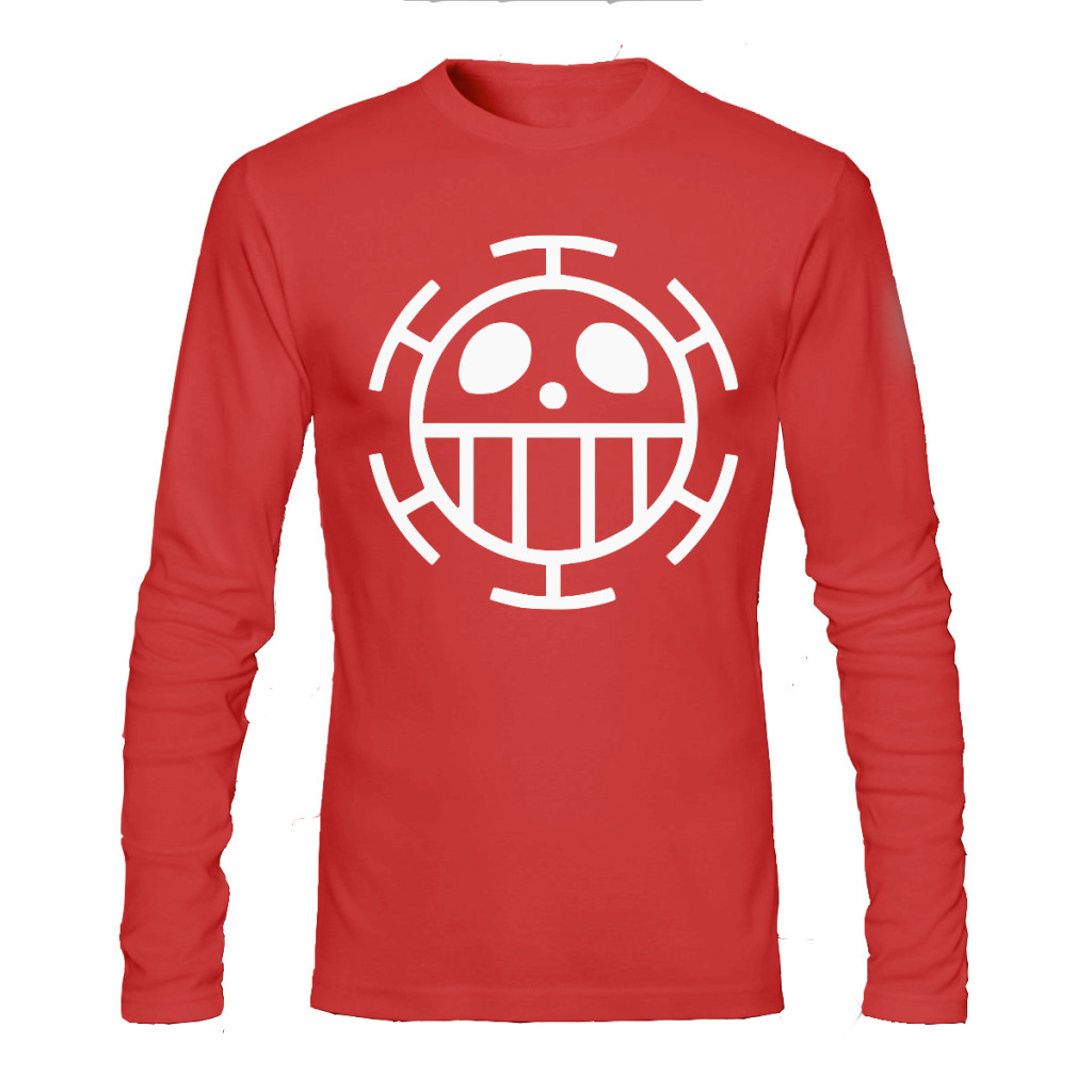One Piece Red Full Sleeve Tee (Black Available) - Shark Shirts