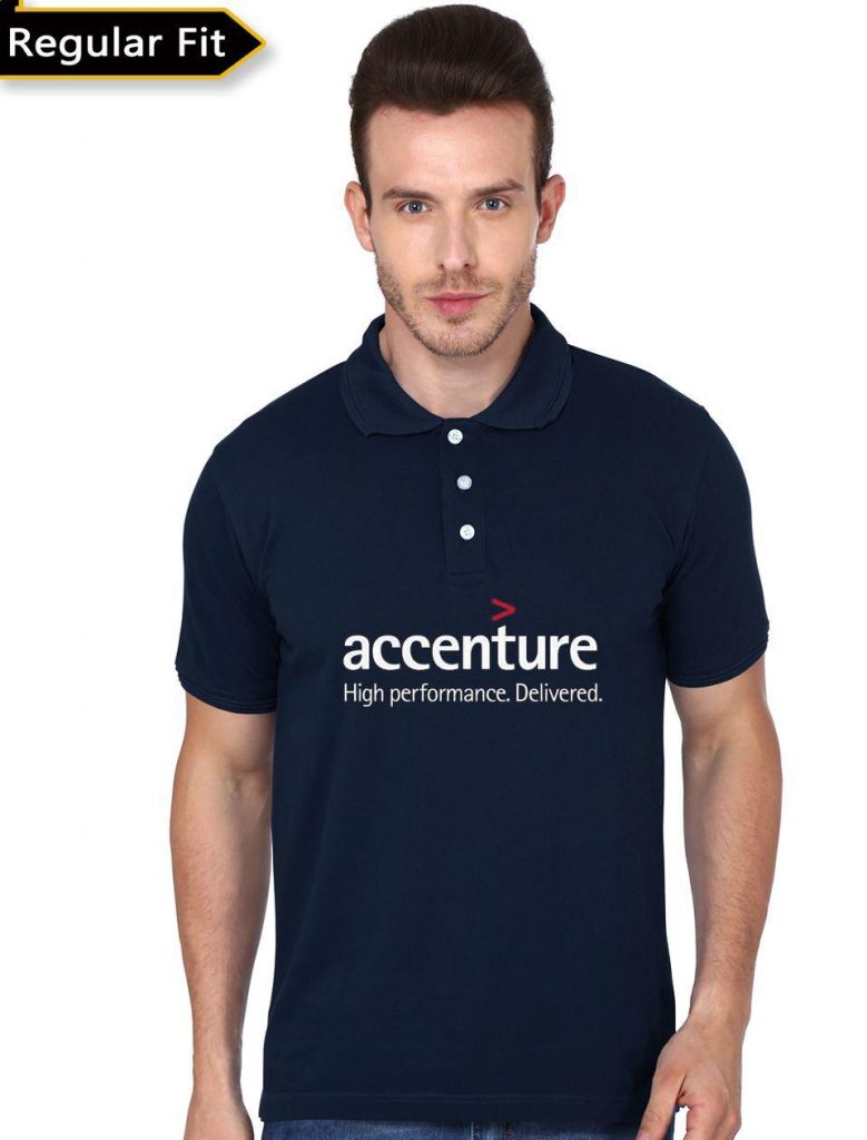 Accenture Navy Blue Polo T-Shirt - Shark Shirts