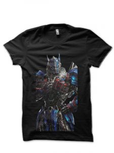 Transformers Optimus Prime Black T-Shirt - Shark Shirts