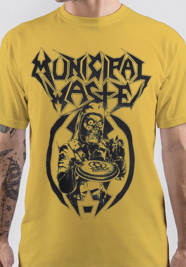 Flying Saucer Municipal Waste Band T-Shirt - Shark Shirts