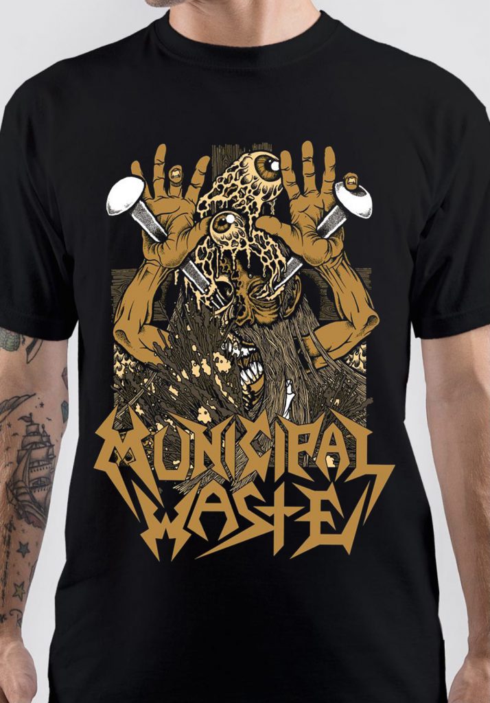Municipal Waste Band T-Shirt - Shark Shirts