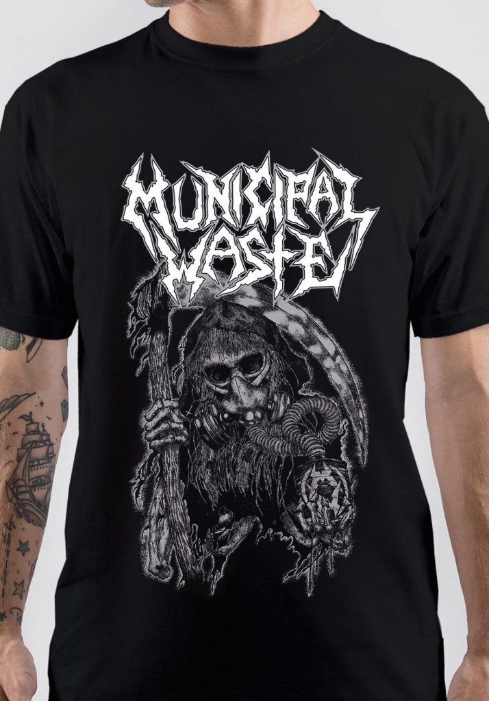 Municipal Waste Band T-Shirt - Shark Shirts