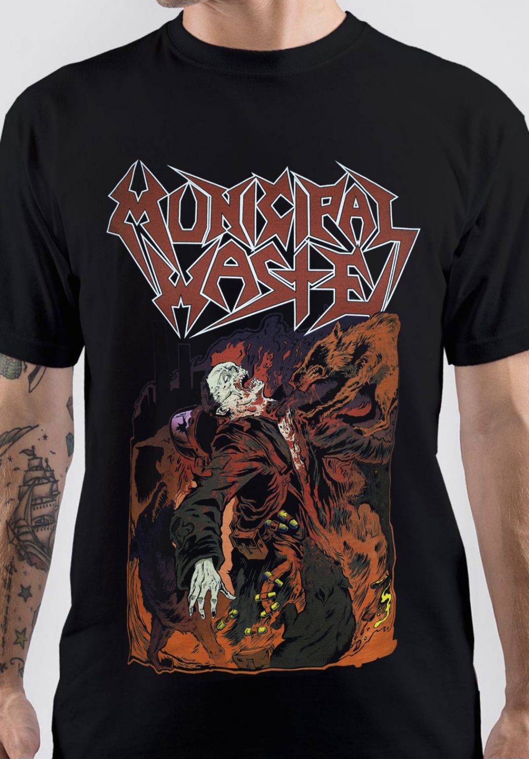 Wolves of Chernobyl Municipal Waste Band T-Shirt - Shark Shirts