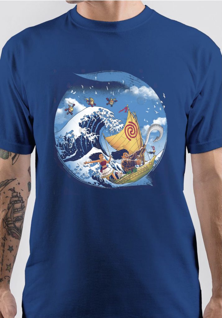 Moana Royal Blue Art T-Shirt - Shark Shirts