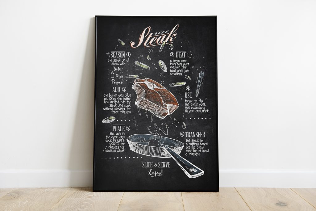 Beef Steak Poster - Shark Shirts