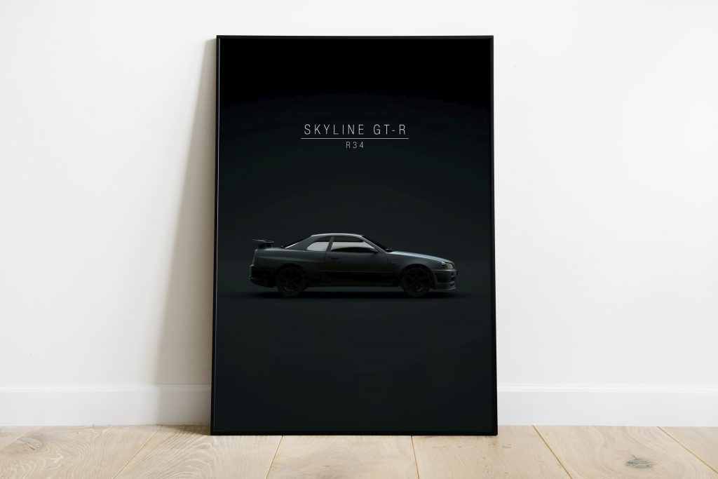 Skyline R34 GTR Poster - Shark Shirts