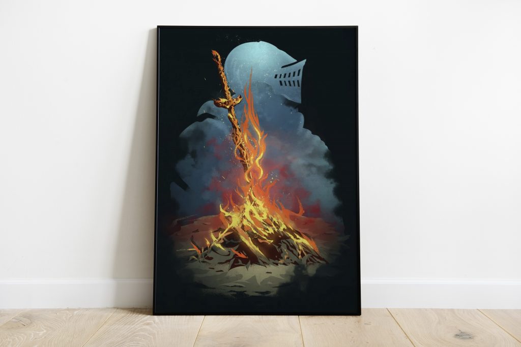 Souls Bonfire Poster - Shark Shirts
