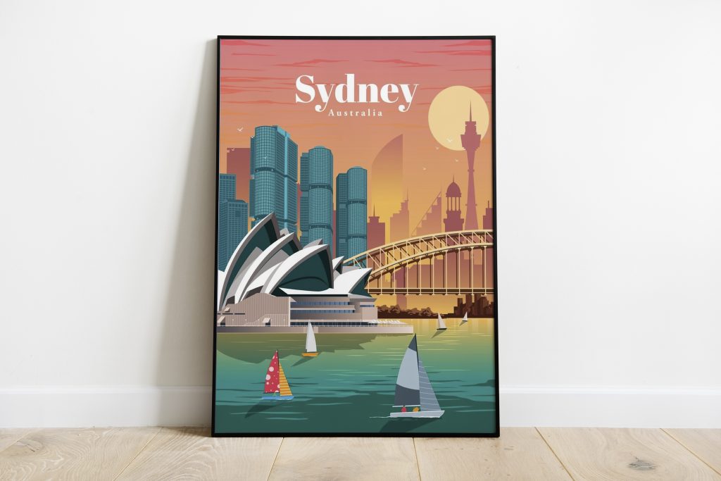 Sydney Poster - Shark Shirts