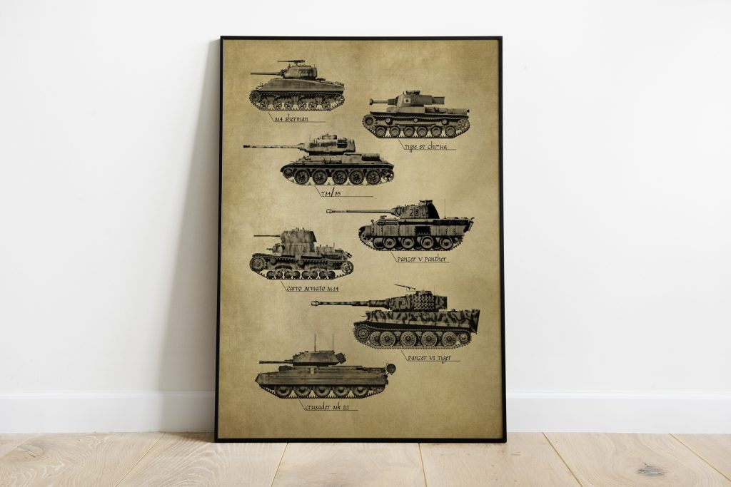 WWII TANKS Poster - Shark Shirts