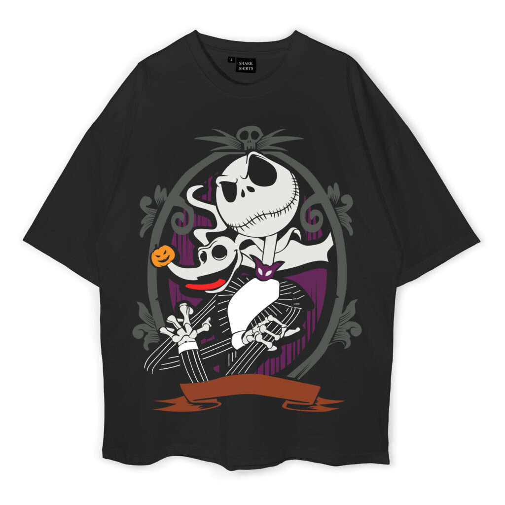 Jack Skellington Oversized T-Shirt - Shark Shirts