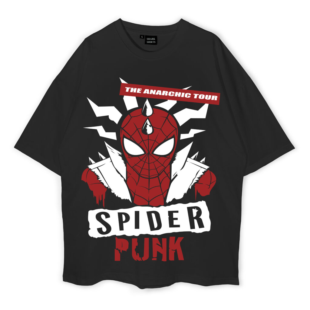 Spider-Punk Oversized T-Shirt - Shark Shirts