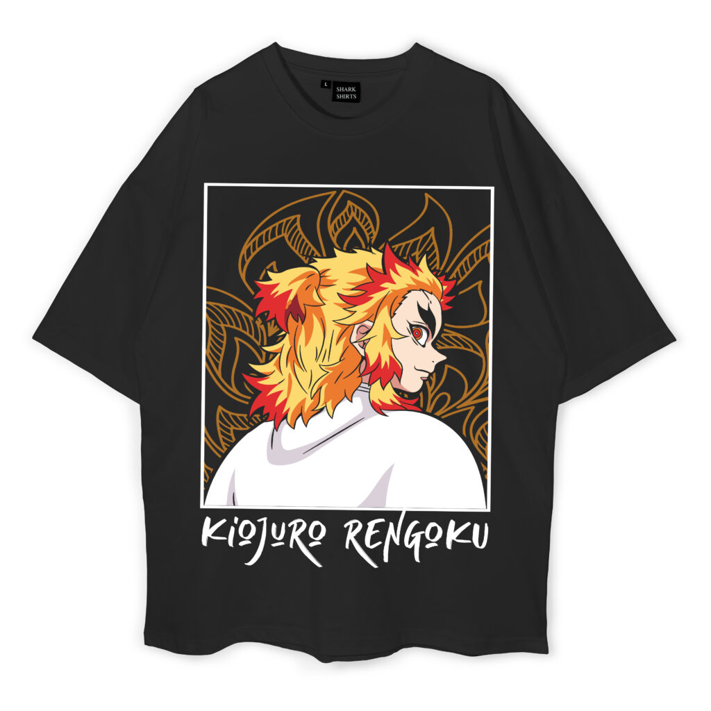 Kyōjurō Rengoku Oversized T-Shirt - Shark Shirts
