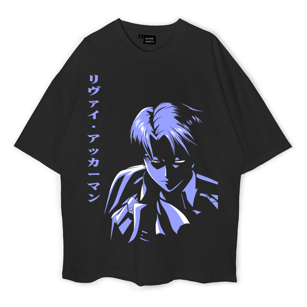 Levi Ackerman Oversized T-Shirt - Shark Shirts