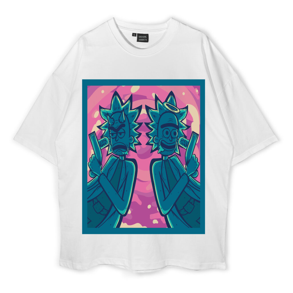 Rick And Morty Oversized T-Shirt - Shark Shirts