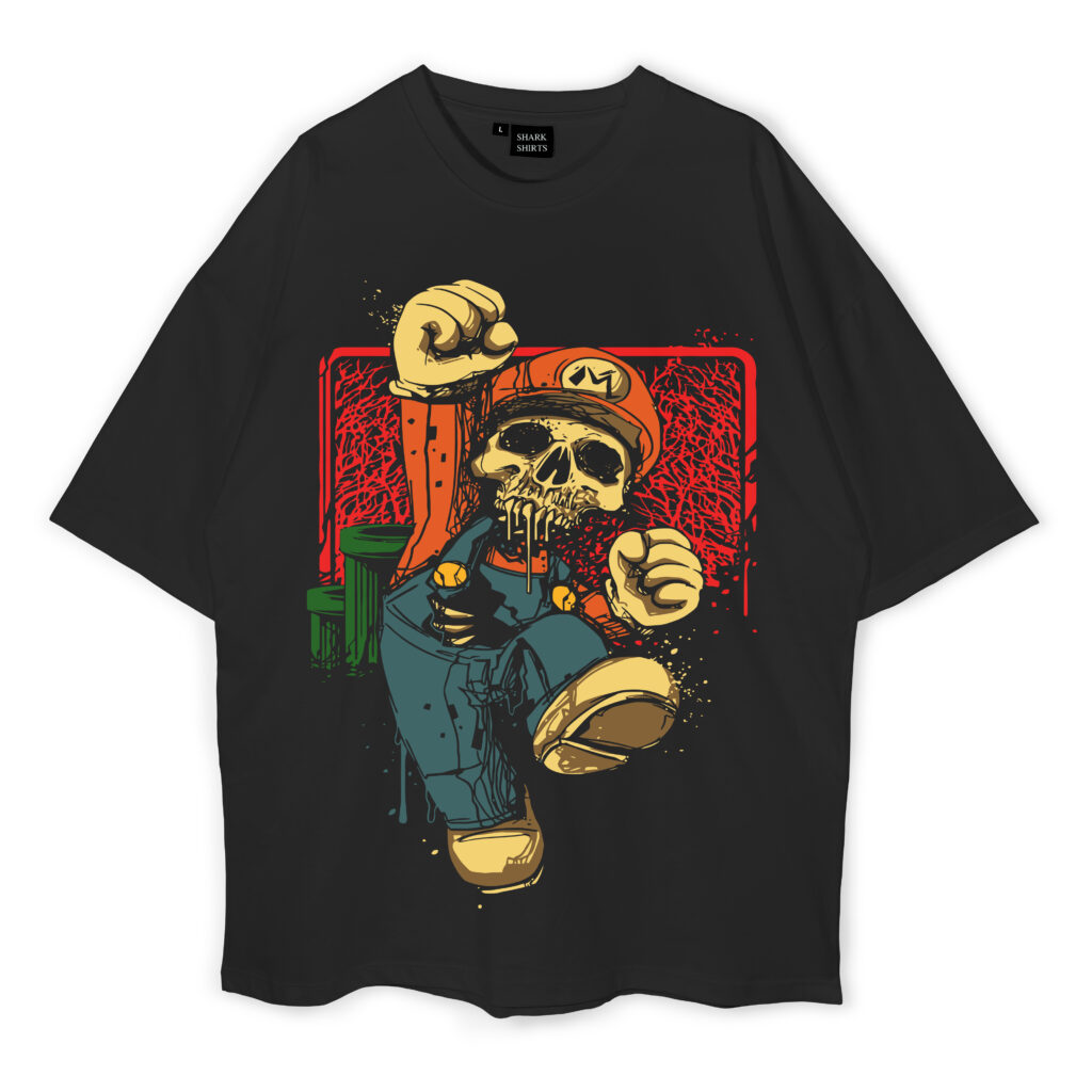 Super Mario Oversized T-Shirt - Shark Shirts