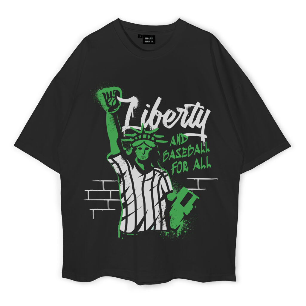 Statue Of Liberty Oversized T-Shirt - Shark Shirts